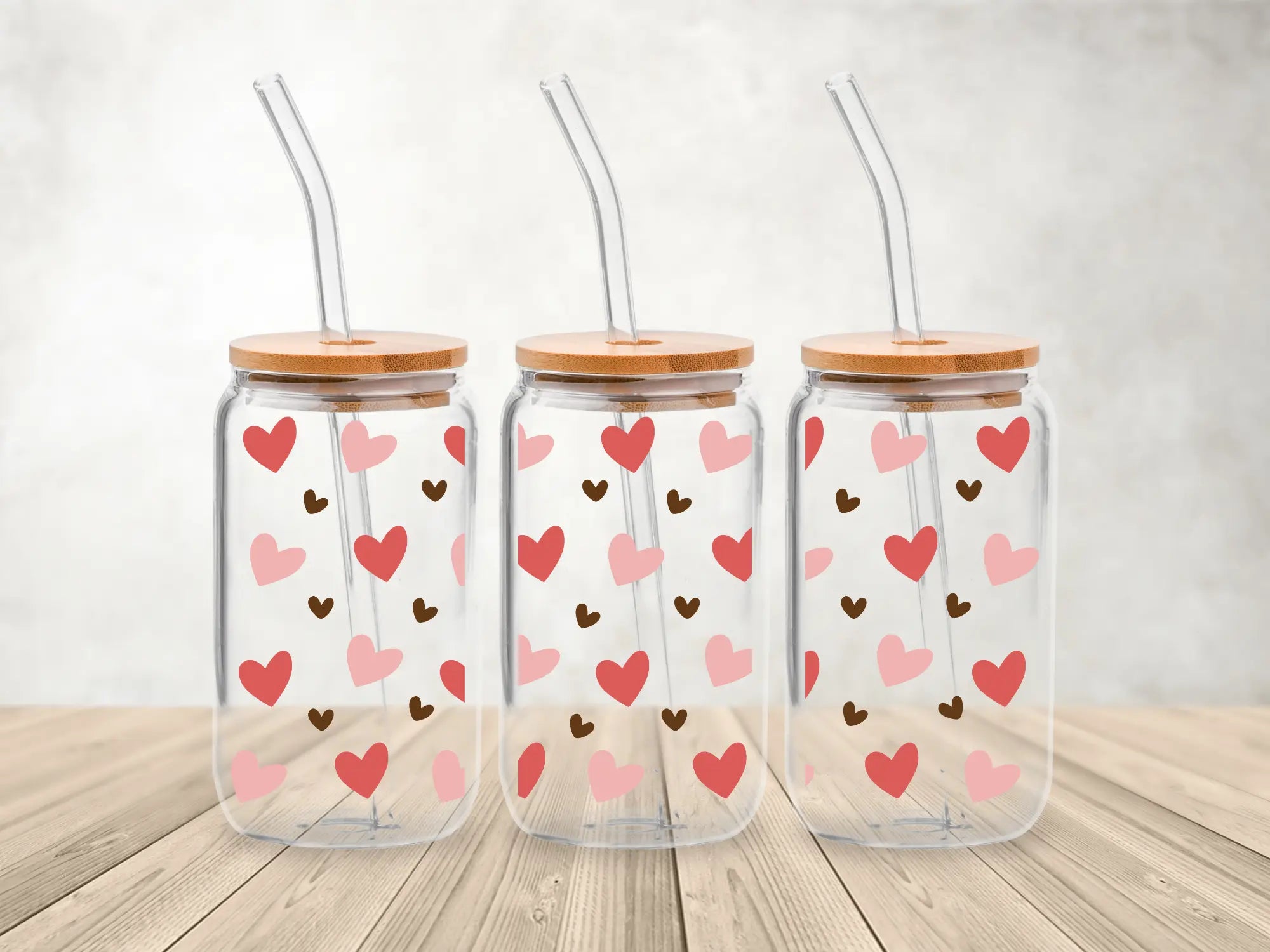 Heart Full of Love – 473ml (16oz) Glass Can Tumbler – Lotta and Liv